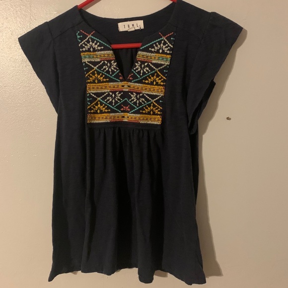 THML | Tops | Navy Blue Top | Poshmark